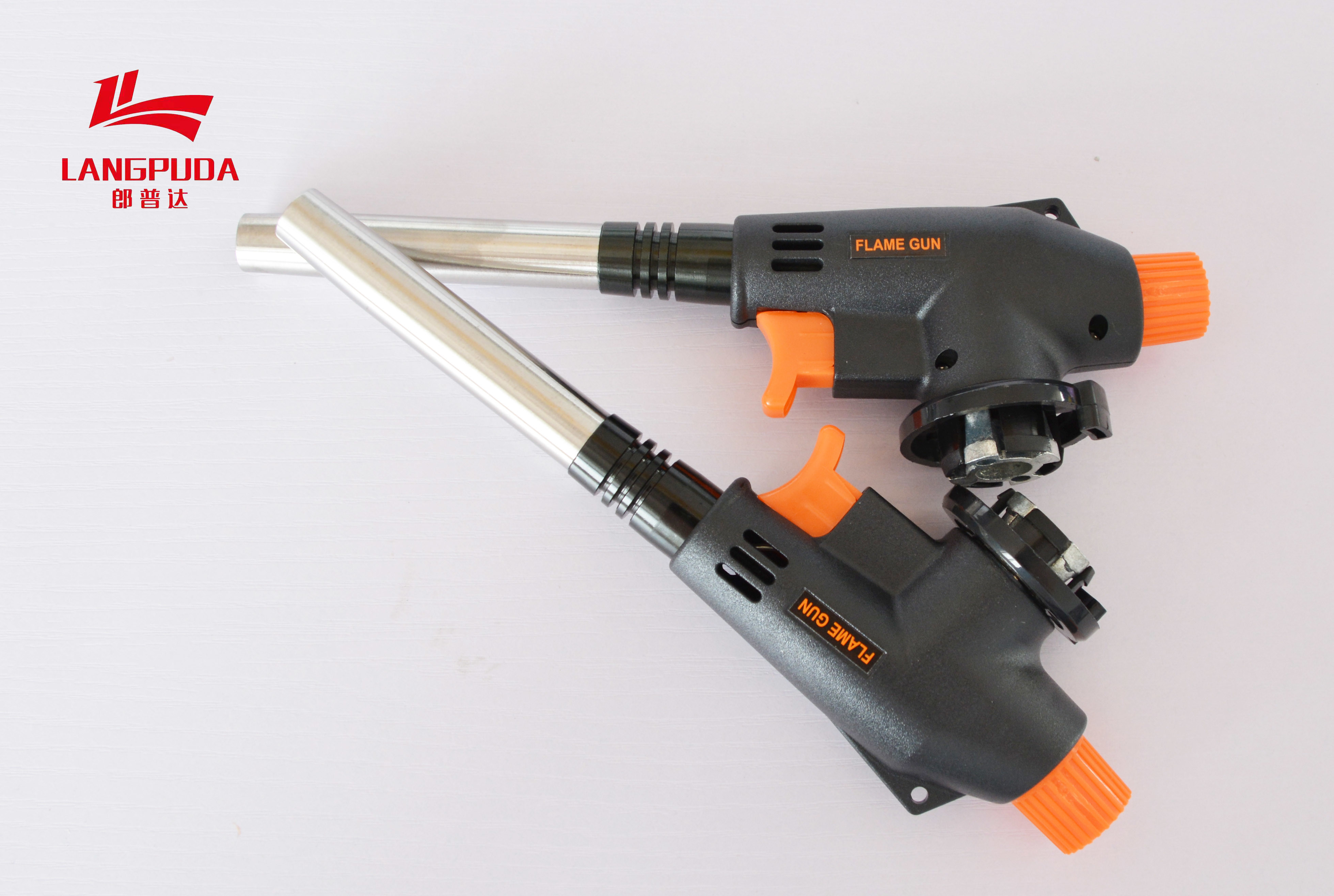 Outdoor 20cm Cassette Gas Torch Burner , Camping Gas Blow Torch